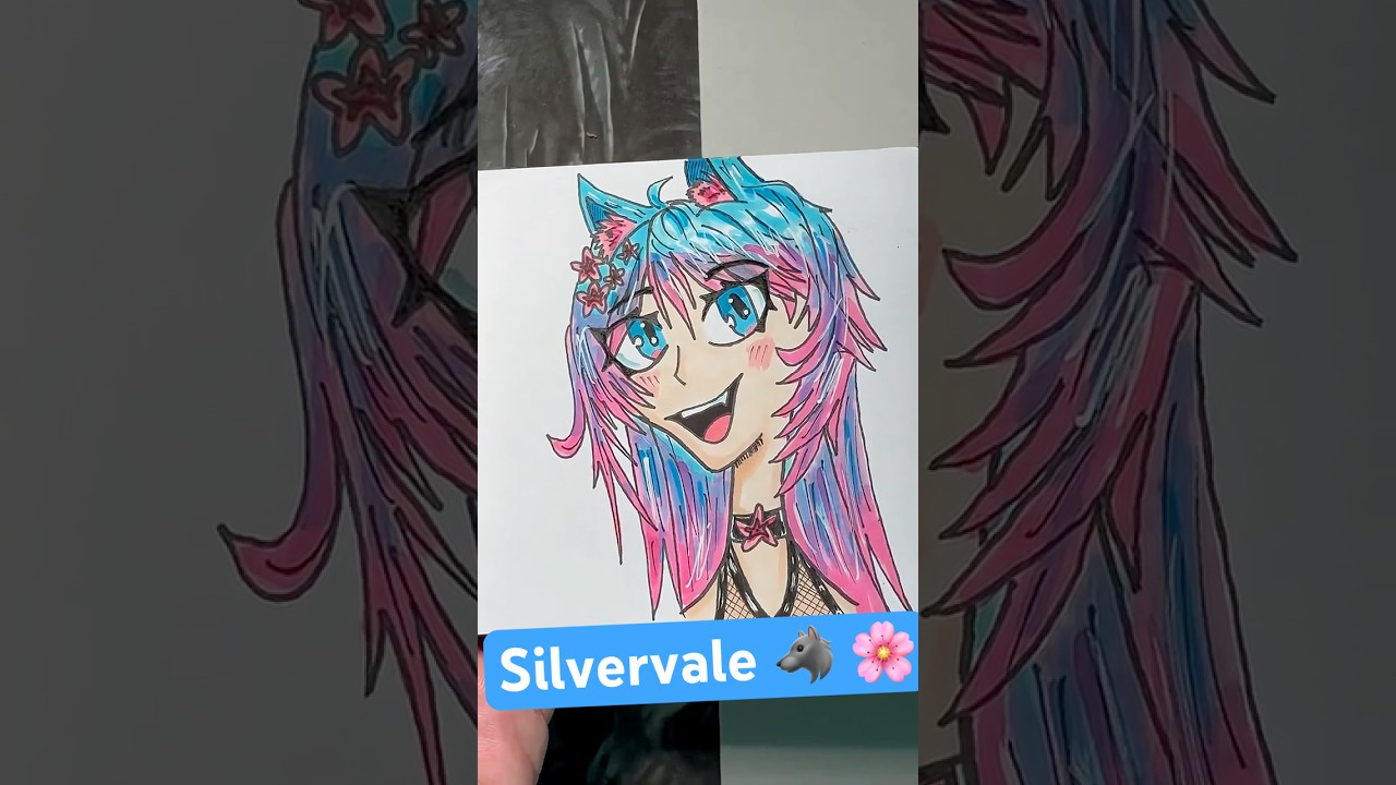 Silver COMES TO LIFE From Sketch to Color! #art #drawing #artist#waifu #silvervale @Silvervale