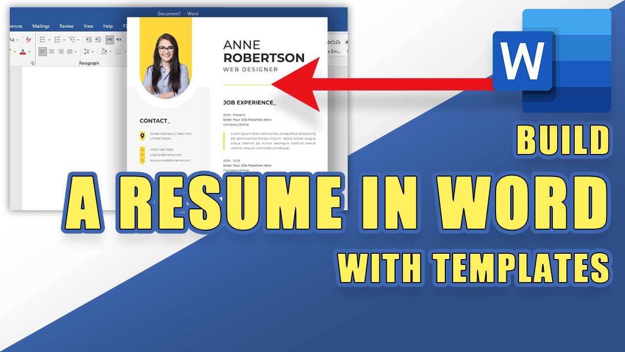 How to Build a 📃 RESUME 📃 in WORD Using FREE Templates