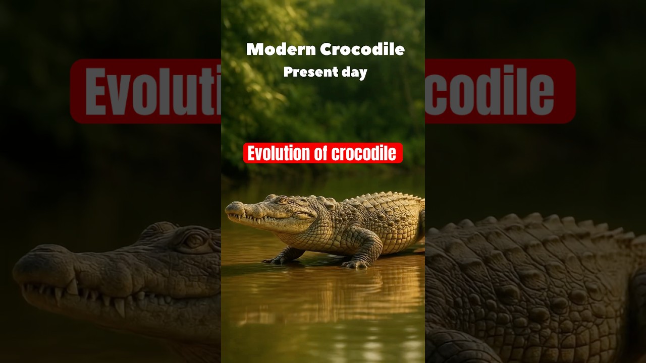 Evolution of modern crocodiles! 🐊! 300 million years in 30 seconds!