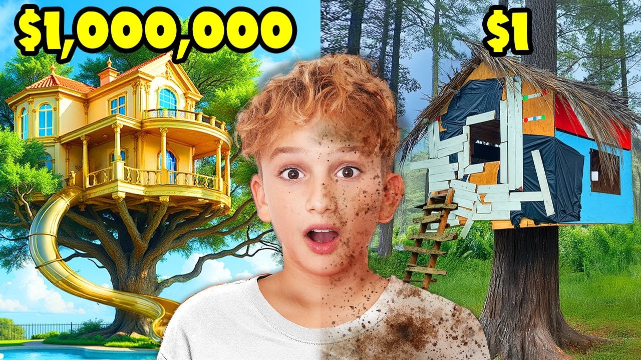 Cabane dans les arbres à 1 $ contre cabane à 1 000 000 $ !