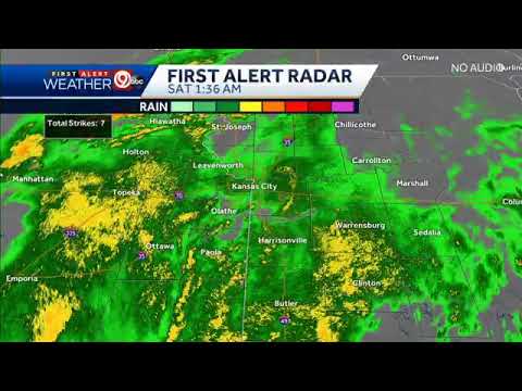 FIRST LIVE ALERT RADAR: Storms moving into Kansas City metro area