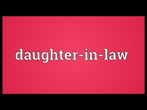 Daughter-in-law Meaning