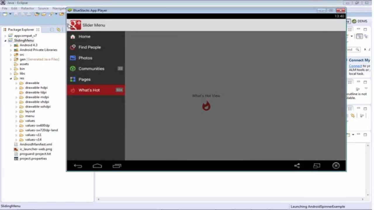 Free Andriod Code | Android Sliding Menu using Navigation Drawer