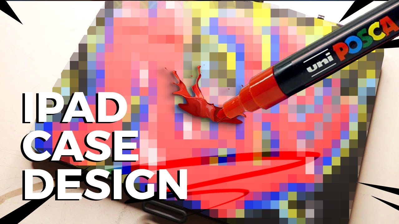 I customized my new iPad case with posca markers |  hand lettering graphic design