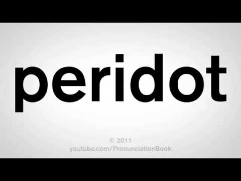 How To Pronounce Peridot