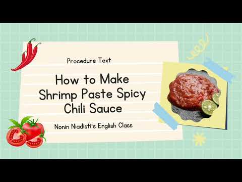 Procedure Text | How to Make Shrimp Paste Spicy Chili Sauce (Resep Sambal Terasi)