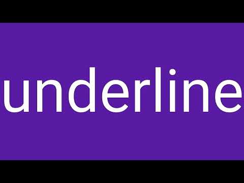 Underline Definition & Meaning