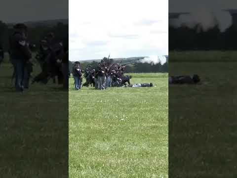 Civil War Captain Shouts “Rise Up and Fire!” at Intense CW Reenactment at Century Village Burton Oh