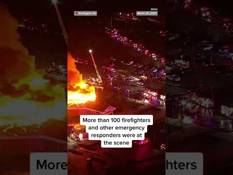 A massive fire burned a large #church in #NewJersey to the ground.