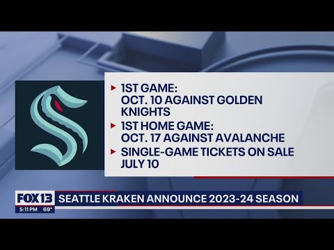 Seattle Kraken announce 2023-24 season schedule | FOX 13 Seattle