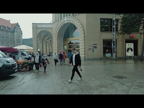 Germany Walk - City zentrum tour 2022 | Walking the City center of Chemnitz Germany| Explore Germany