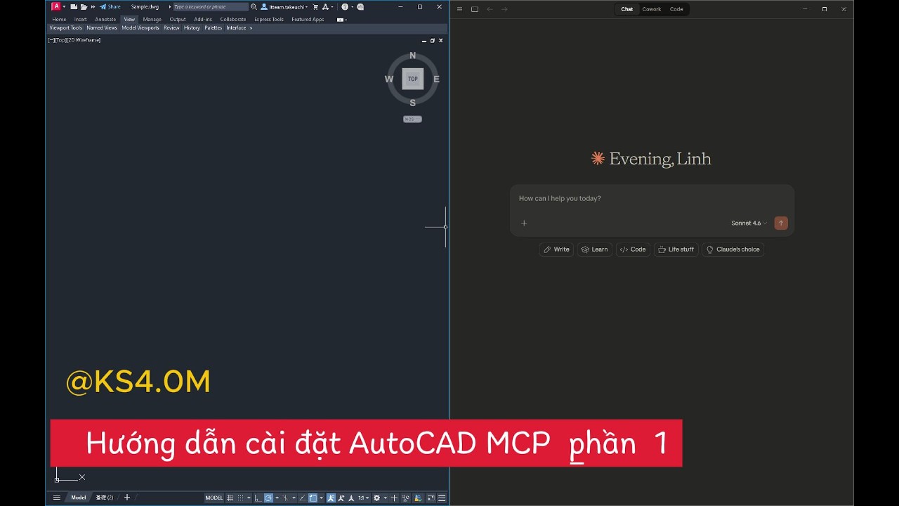 Cài đặt AutoCAD MCP - Phần 1 Cài đặt Claude Desktop và tải source code từ Github.