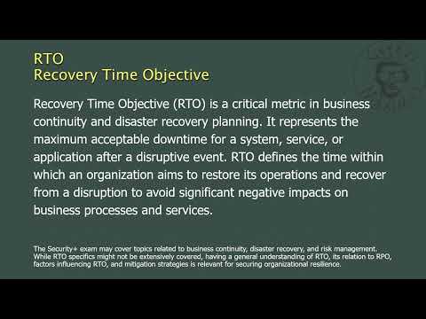 RTO - Recovery Time Objective