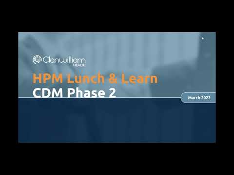 HPM Lunch and Learn Webinar - Chronic Disease Management CDM Phase 2