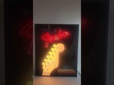 Fender Vintage Fiber Optic Dealer Sign Rare 1998 | Reverb