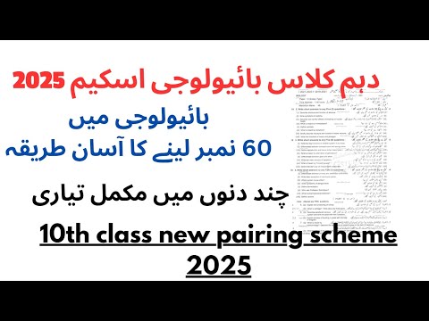 10th Class Biology Pairing Scheme & Paper Pattern 2025 | Complete Exam Guide