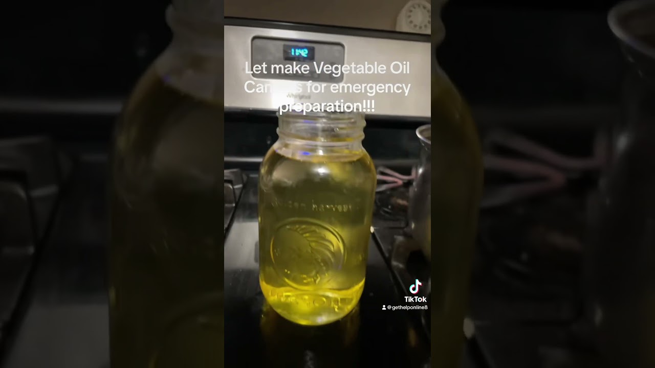 Making Candles With Vegetables oil!