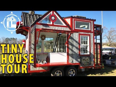This Tiny Home on Wheels Looks Like a Mini Firehouse, Has a Slide Pole ...