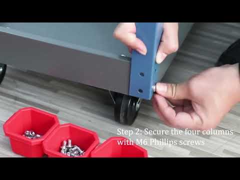 AIRAJ 3 Tier Rolling Tool Cart on Wheels,Metal Heavy Duty Mechanic Cart with Drawers and Pe
