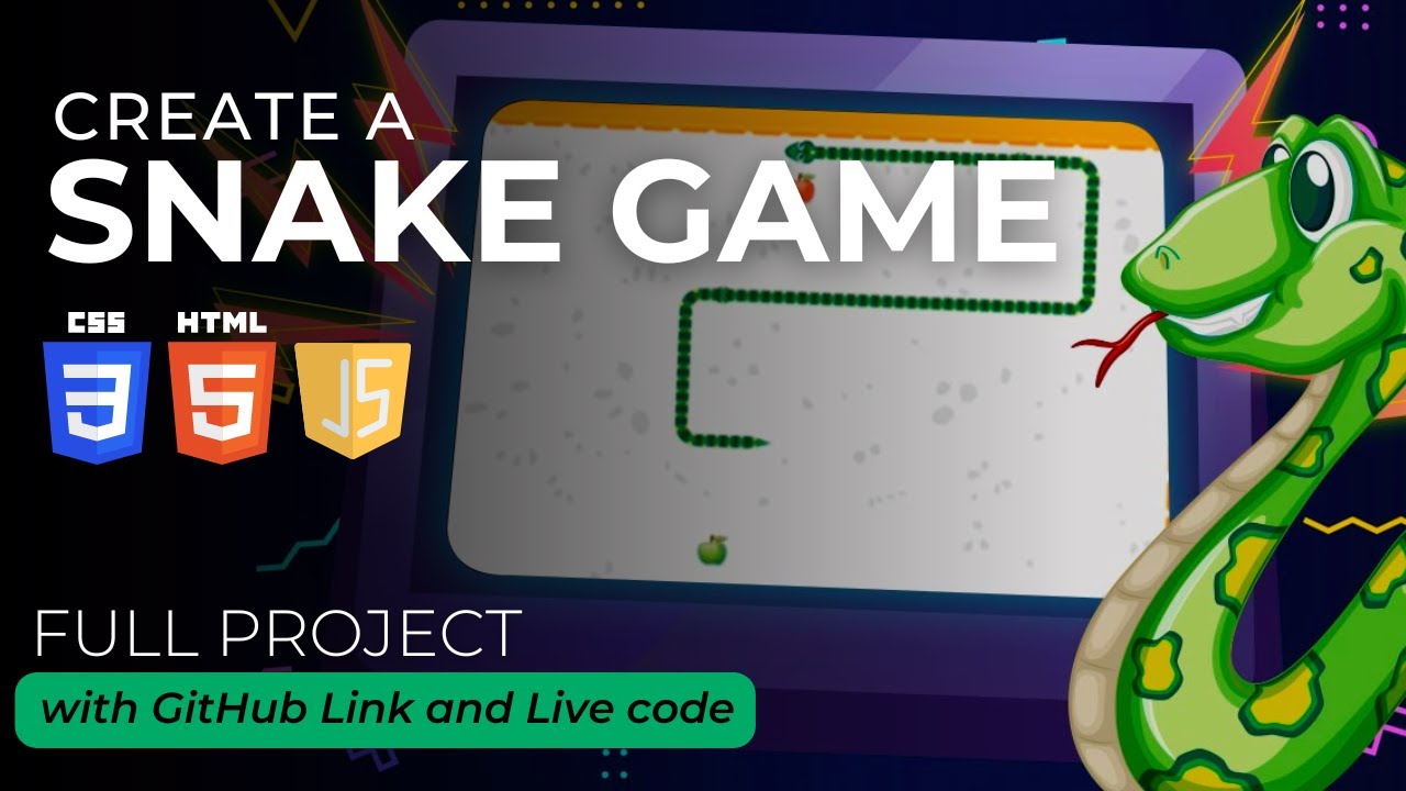 Create Snake Game🐍 using HTML, CSS, and JavaScript | Frontend Game Project - Code with Scaler
