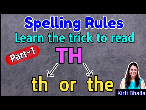 TH as 'th' and 'the' (Part-1) | Spelling rule of 'TH' sound | TH sound | When to read 'th' and 'the'