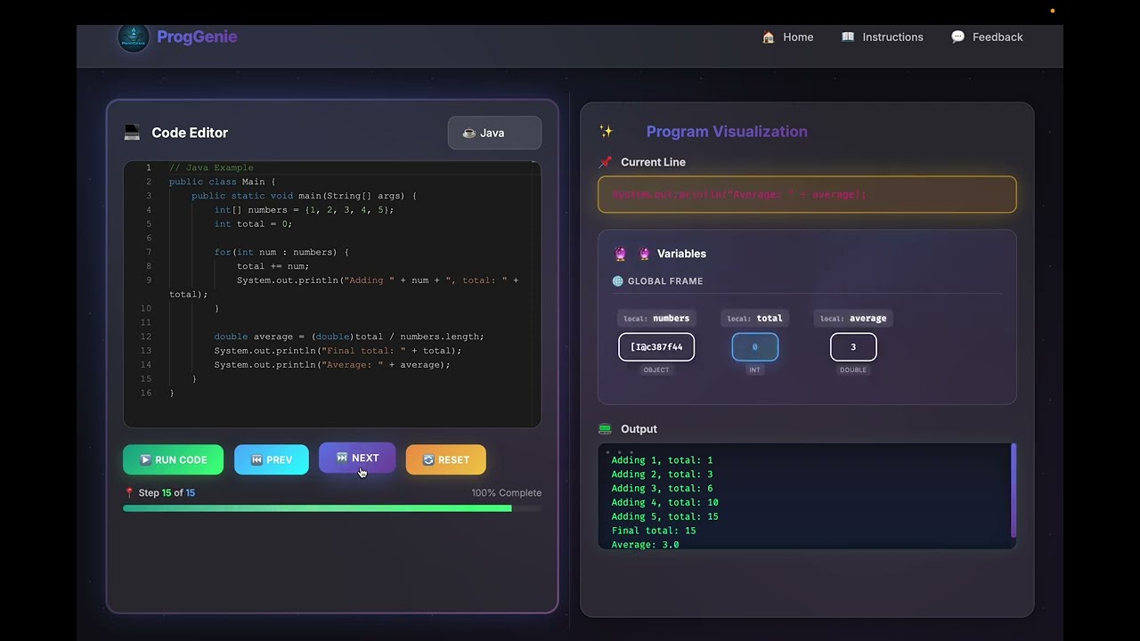Advanced Multi-Language Code Visualizer | Python C C++ Java Debug Tool | Final Year Project 2025