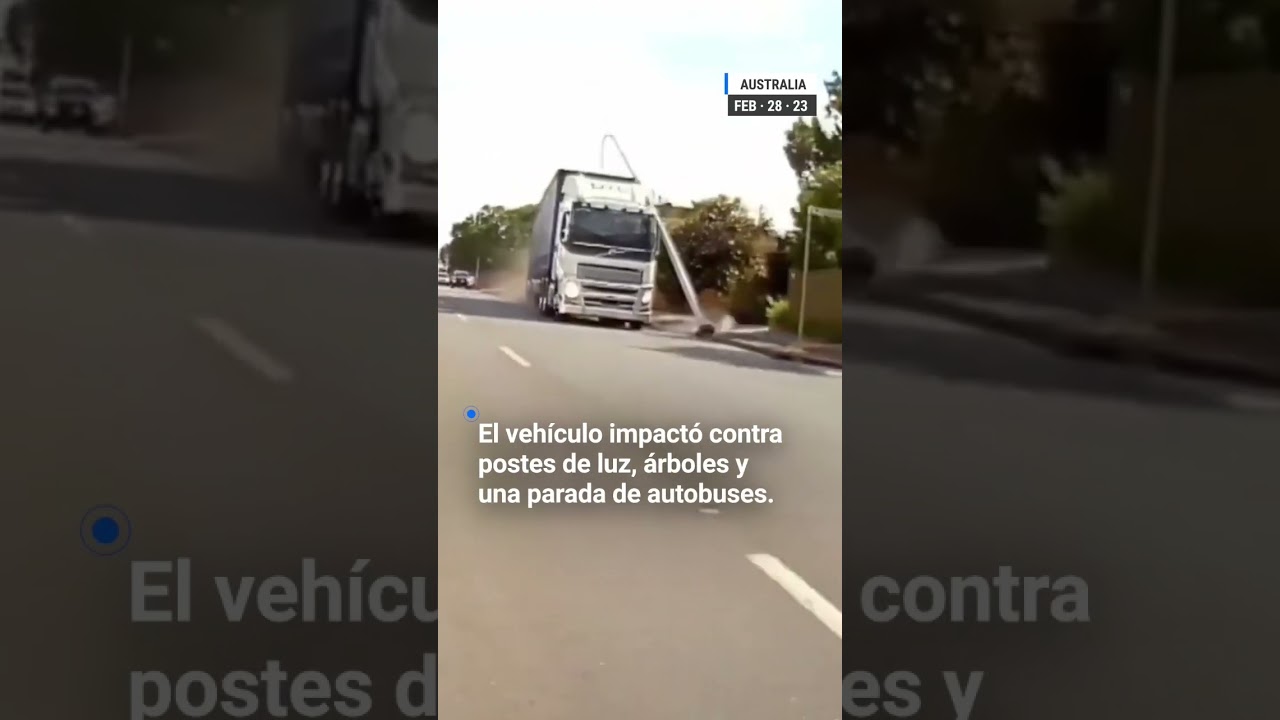🚛 Camión fuera de control arrasa con todo a su paso