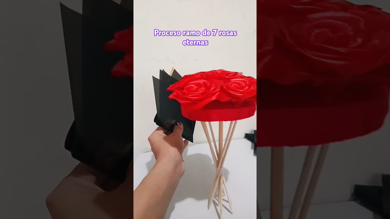 Ramo de 7 rosas eternas.#rosaseternas #manualidades #creative #rose #bouquet #ramos