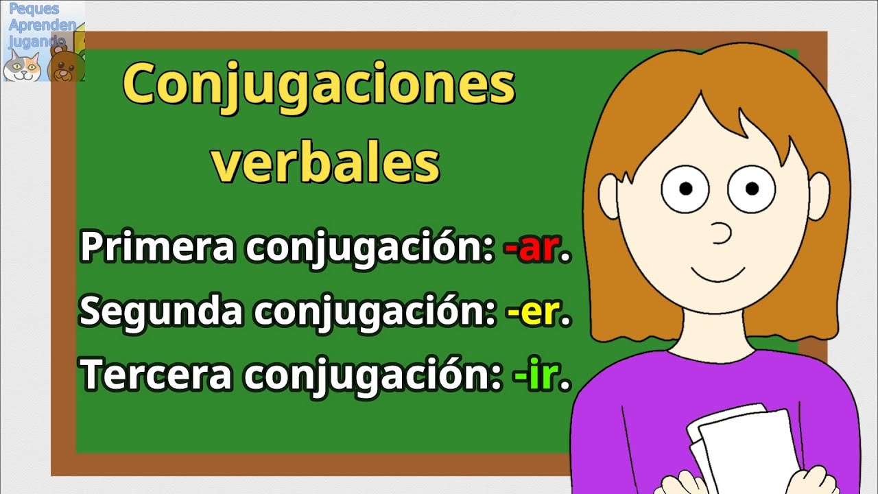 Conjugaciones verbales primera, segunda y tercera conjugación para niños  Peques Aprenden Jugando
