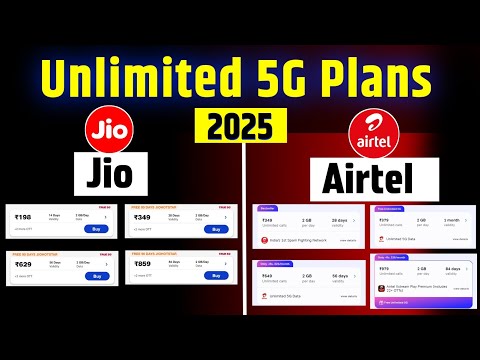 Jio 5G vs Airtel 5G Recharge Plan | Jio and Airtel 5G Plans | Jio vs Airtel 5G Plans