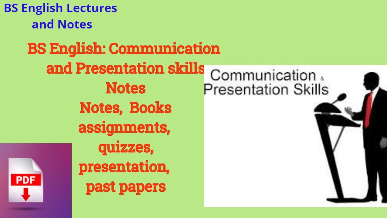 BS English Notes | Communication and Presentation Skills notes