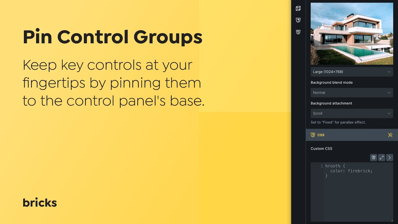 Bricks -  Pin Control Groups