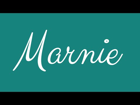 Learn how to Sign the Name Marnie Stylishly in Cursive Writing