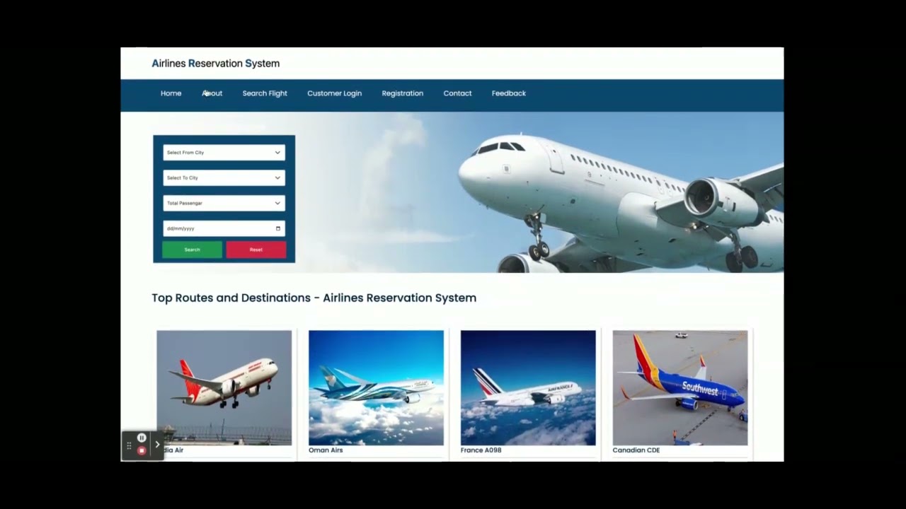 Airlines Reservation System | Spring Boot Angular Project Tutorial | Spring Boot CRUD Project