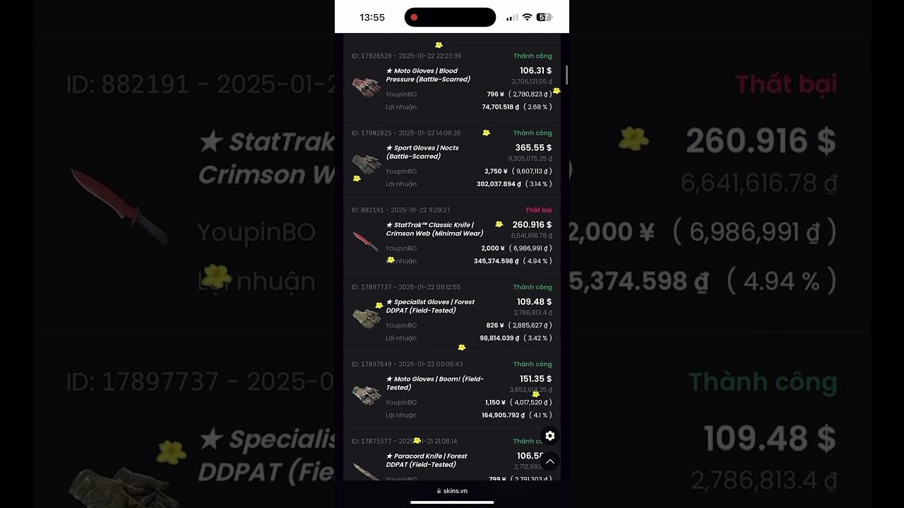 Skins.vn kiếm lợi nhuận từ skins CS2. Săn skins giá sỉ tại skins.vn #skinscs2 #skinsvn