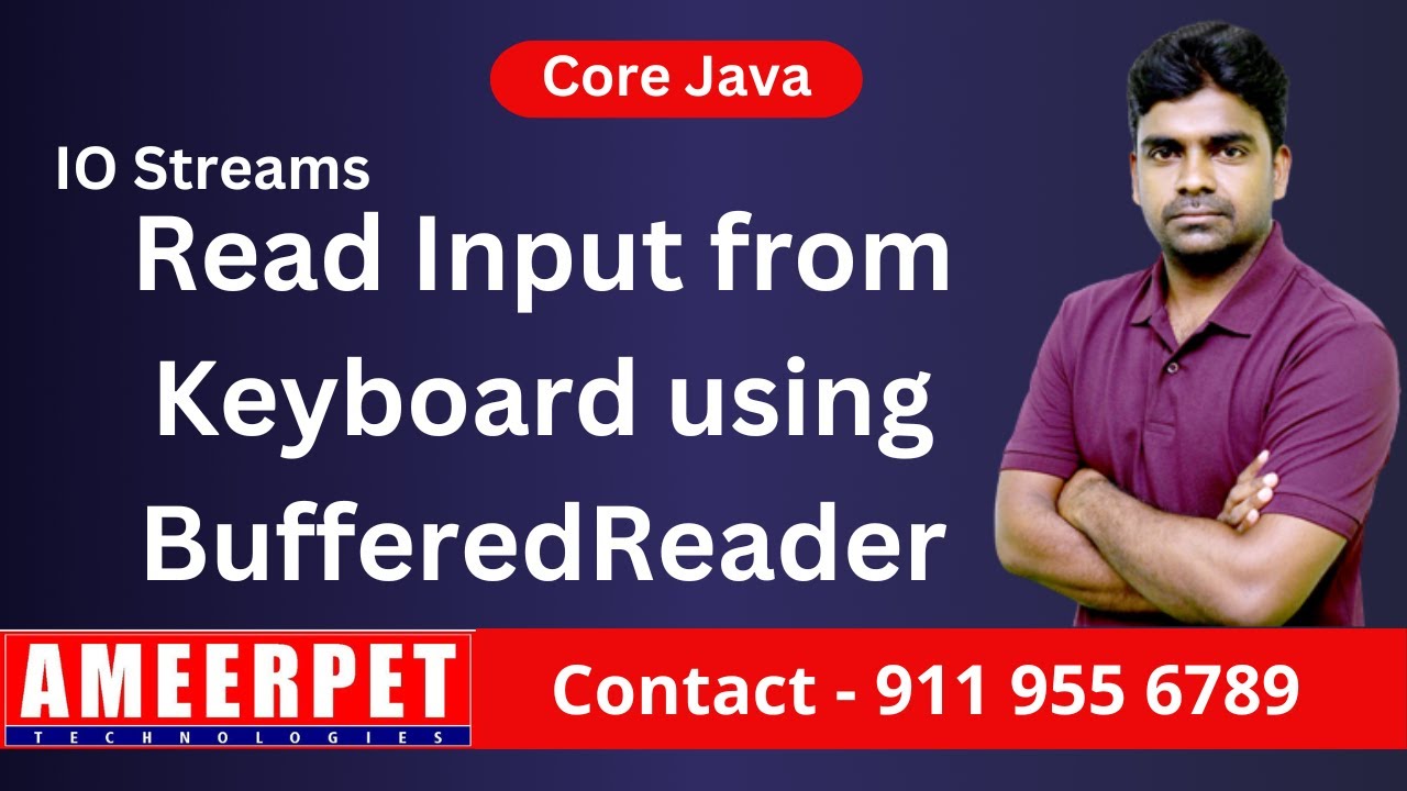 Read input from console using Buffered Reader in Java | Ameerpet Technologies