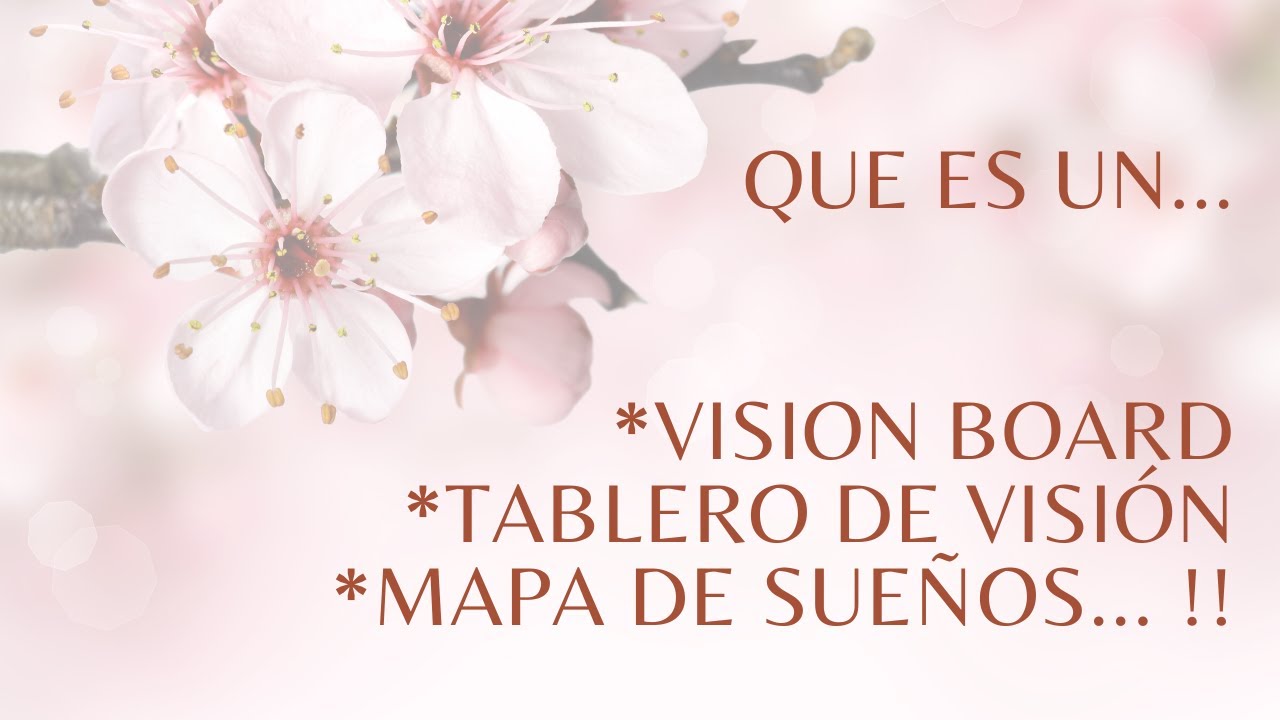 QUE ES... un vision board, tablero de vision,mapa de sueños !!!