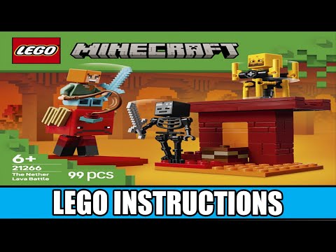 LEGO Instructions - Minecraft - 21266 - The Nether Lava Battle - Minifig-scale