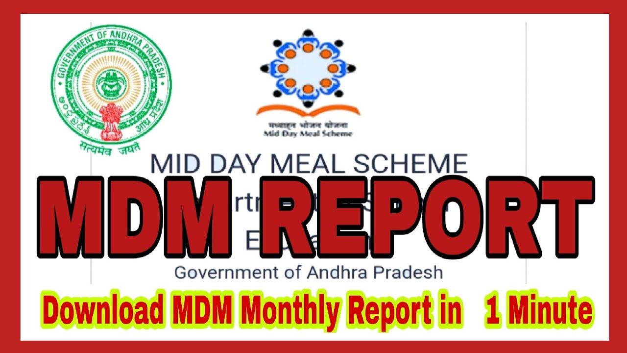 Download Mid day meal report / MDM monthly Report e learn