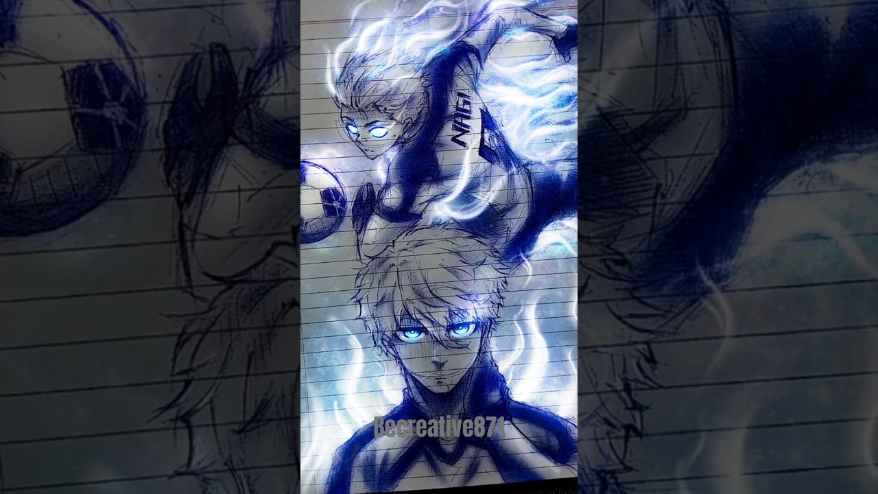 Drawing Nagi Seishiro Coolest Goal lGlowart|#anime #animedrawing #penart