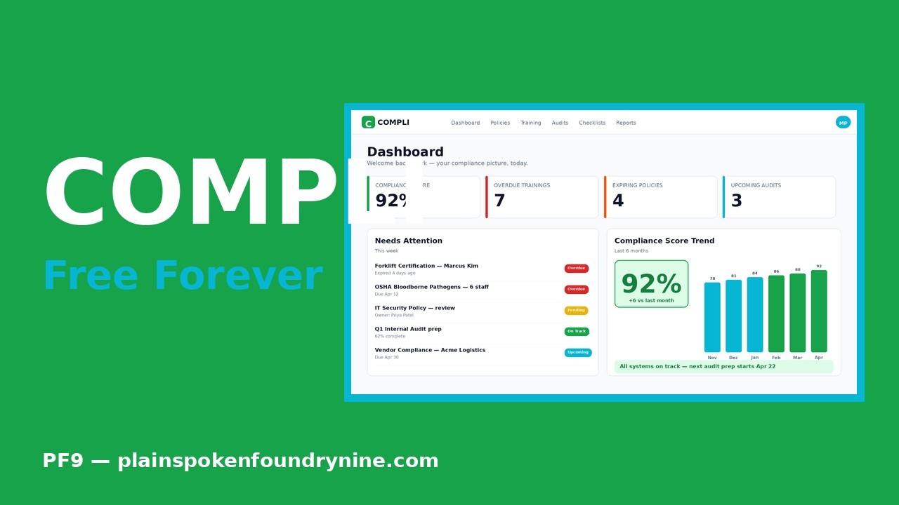 COMPLI: Compliance Management Software (Free) | Policies, Training, Audits