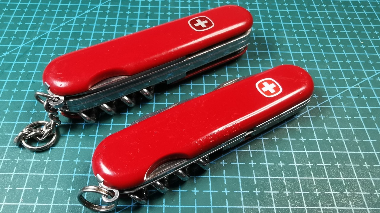 Hidden Tools Revealed: Unveiling Two Vintage Wenger Swiss Army Knives