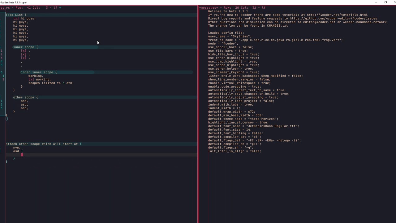 4coder todo file customization showcase