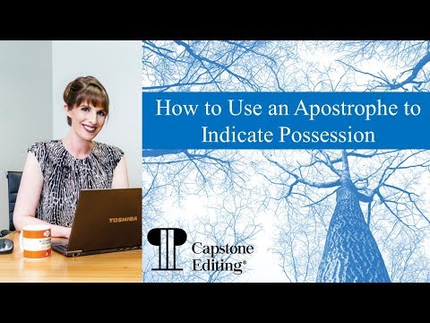 How to use an apostrophe to indicate possession