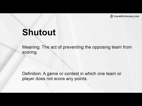Shutout Meaning