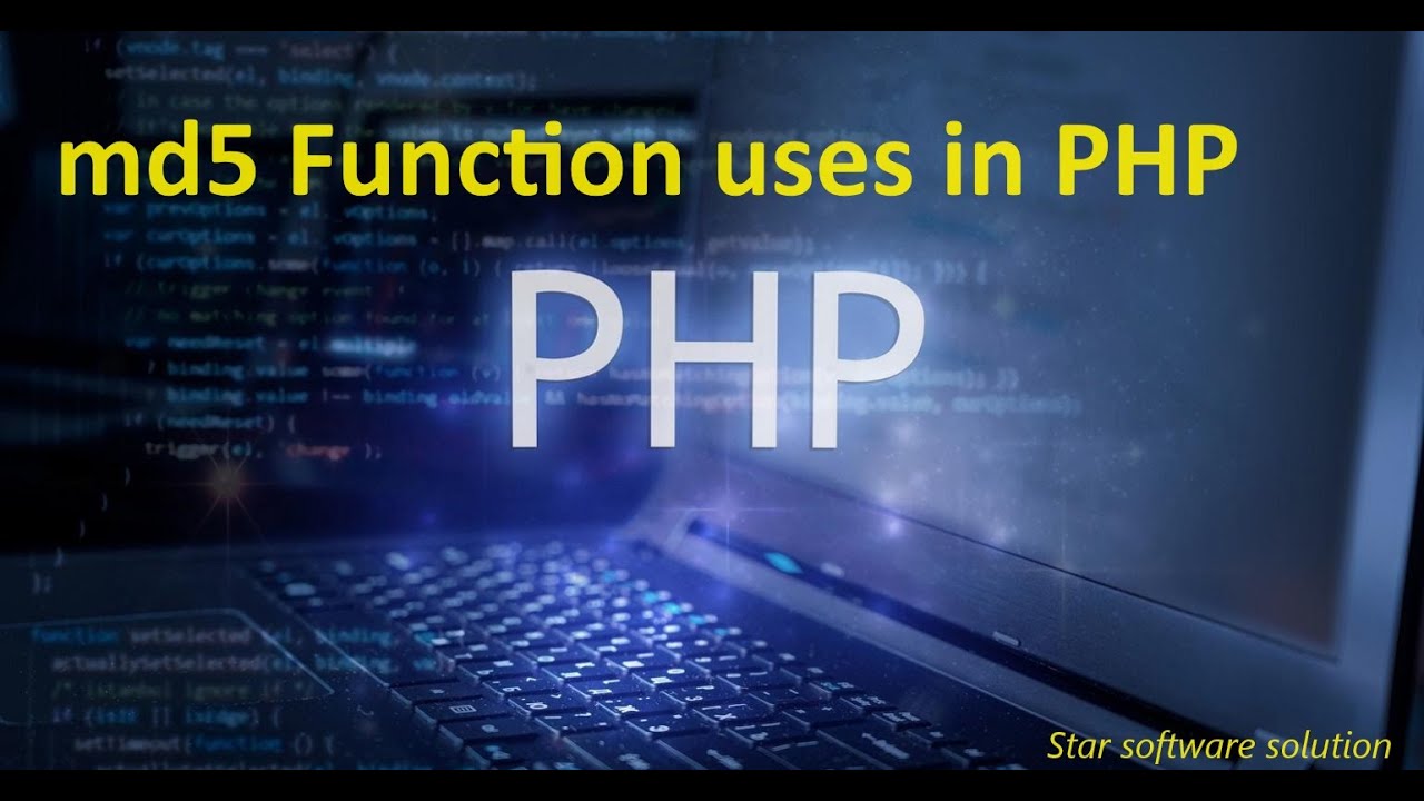 How to use md5 function in PHP