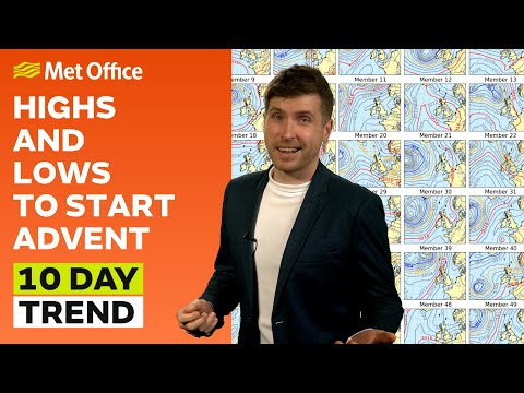 10 Day Trend 27/11/2024 – The details are tricky – Met Office weather forecast UK