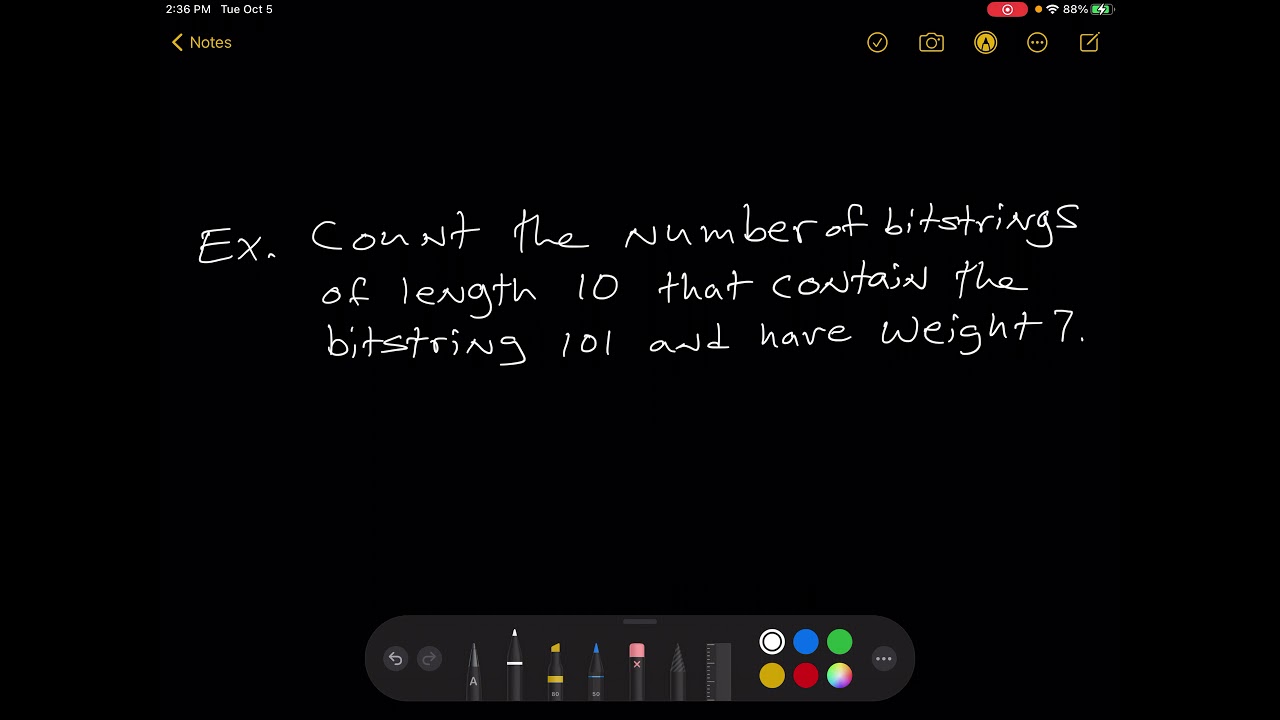 Counting Bitstrings Example 4