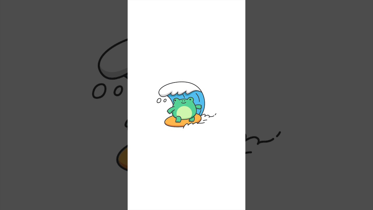Cute frog surfing..#illustration #character #designs #cute #adobeillustrator #mascot #frog #surfing