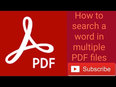 how to search a word in multiple PDF files